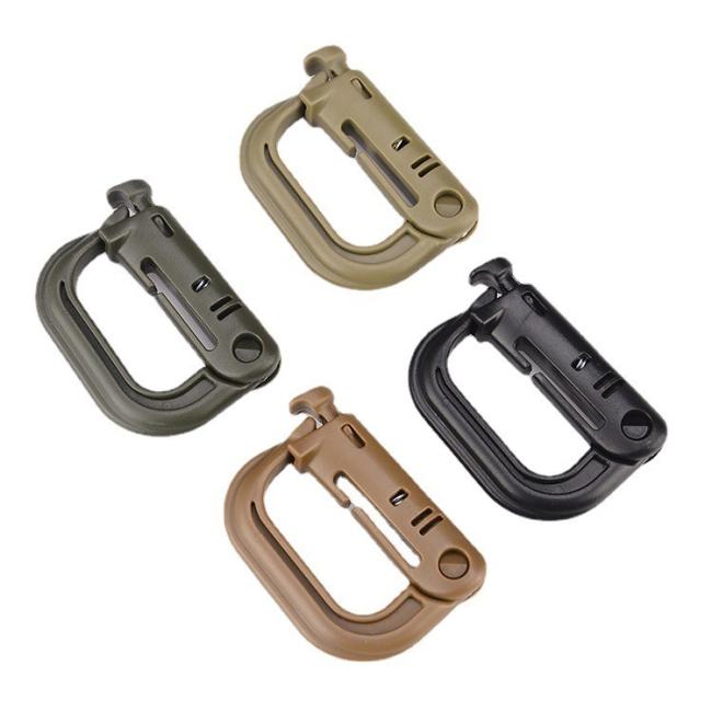 Outdoor Plastic Mountaineer Tactical EDC Carabiner Buckle for Backpack