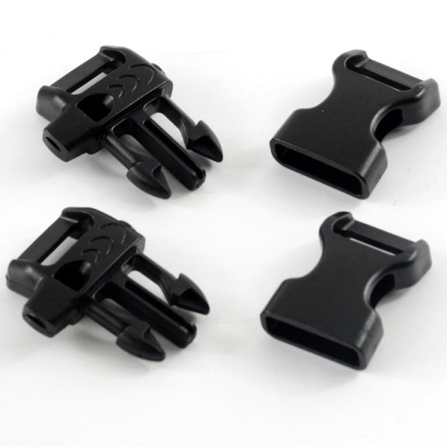 1/2" Plastic Curved Side Release Paracord Whistle Buckle