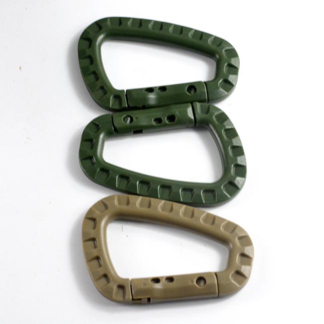 Tactical Carabiner Keychain D-Ring Molle Clip Lightweight Plastic Carabiner