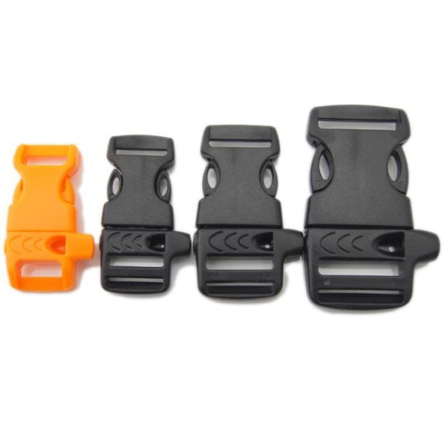 Adjustable 20mm Emergency Paracord Plastic Side Release Whistle Buckle