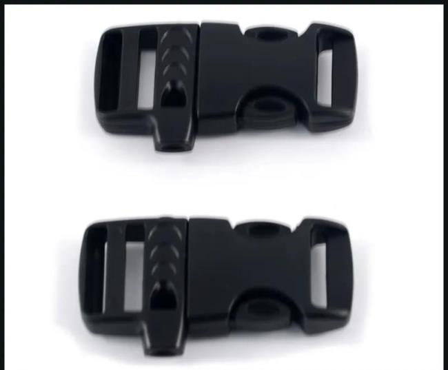 Adjustable 20mm Emergency Paracord Plastic Side Release Whistle Buckle