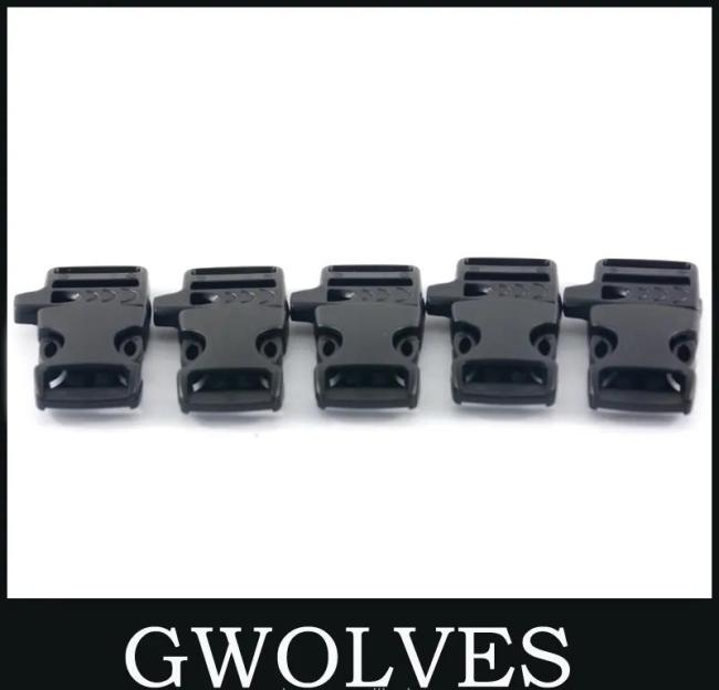 Adjustable 20mm Emergency Paracord Plastic Side Release Whistle Buckle