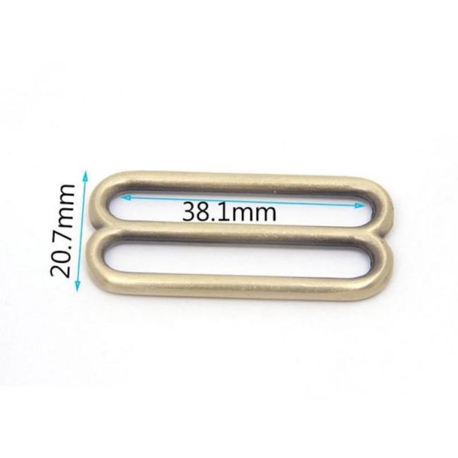 38mm Metal Tri Glide Adjuster Buckle Handbag Hardware Slider