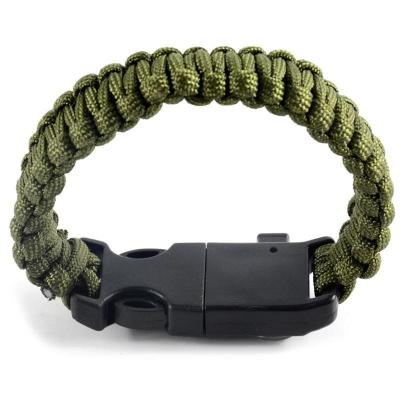 Cina Braccialetto Paracord all'aria aperta con accensione del fuoco e fischietto, attrezzatura di sopravvivenza essenziale in vendita