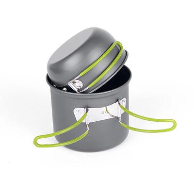China Outdoor Camping Hiking Picnic Aluminium legering 12X16cm Backpacking Kookpot Mess Kit Te koop