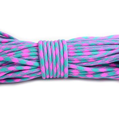 China Outdoor Gear 7 Cores Cordão de pára-quedas 4mm 550 Paracord de poliéster para esportes ao ar livre à venda