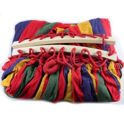 China Outdoor Portable Camping Canvas Fabric Hammock Hanging Folding Hammock Swing Thick Easy for sale