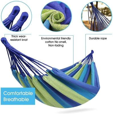 China 80-200 kg Gewichtsvermogen Katoen hangende tuinhammock voor op maat gemaakte en reizen Te koop