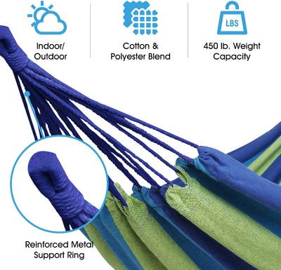China 80-200 kg Gewichtsvermogen Katoen hangende tuinhammock voor op maat gemaakte en reizen Te koop