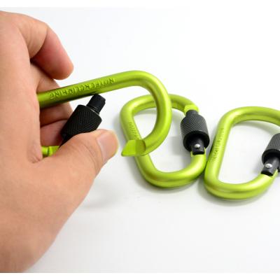 China 8cm Aluminum Spring Snap Hook Carabiner D Shape Clip for Package Gross Weight 0.025kg for sale