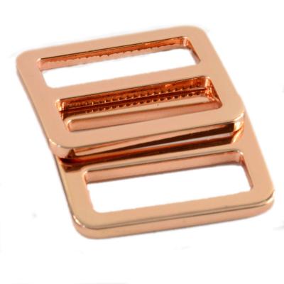 China Verstellbarer Metall Tri Glide Slider 25mm 38mm Metall Slide Buckle für Handtasche erschwinglich zu verkaufen