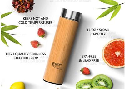 500ml Bamboo Thermos Hot Water Vacuum Flask
