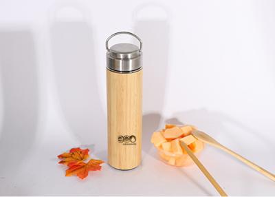 500ml  Stainless Steel Bamboo Coffee Thermos Vacuum  Bamboo Tea Flask