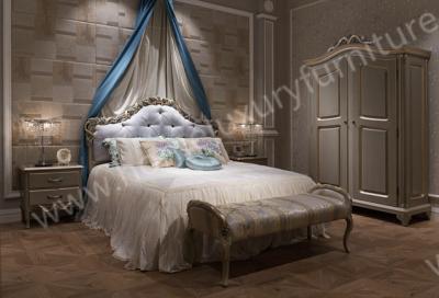 China New Arrival Hand Carved French Style Master Room King Bed FB103 for sale