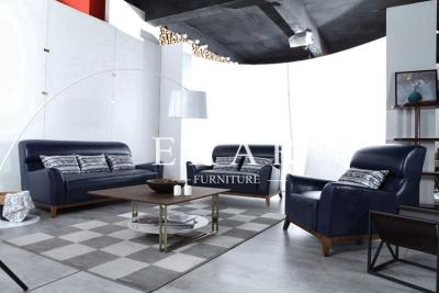 China Buckled Design White Genuine Modern Design Leather Sofa S08 for sale