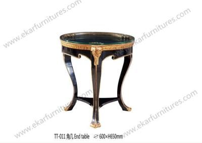 China Vintage Classic Round Glass Top End Table TT-011 for sale
