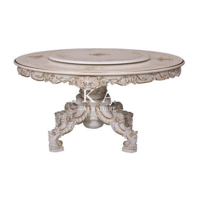 China Modern round rotating wood dining table LS-A107L-1 for sale