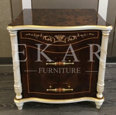 China Minimalist Design Side Table French Bedside Stande Table With Curved Legs TB-032 for sale