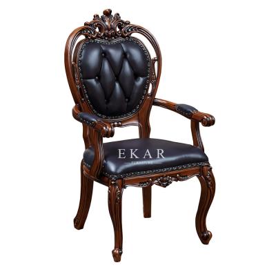 China Upholstery Solid Wood Carved Vintage Restaurant Dining Chair for sale