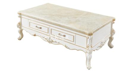 China White Marble Top Storage Wooden Coffee Table à venda