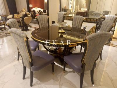 China Italian Luxury Round Dining Table With Rotating Centre for sale