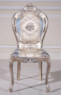 China Fabric Wood Upholstery European Design Dining Table Chair Set for sale
