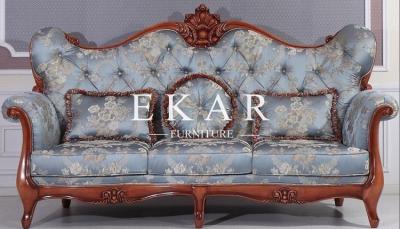 China French Style Fabric Picture Luxury Sofa Set Living Room Furniture LS-A607T à venda