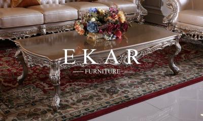 China Carved Royal Furniture European Style Luxury Wooden Coffee Table LS-A115J-1 à venda