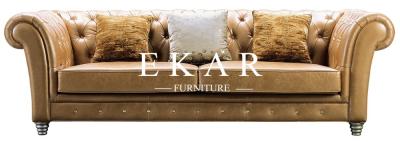 Китай High-end Luxury Genuine Leather 7 Seater Chesterfield Sofa Set for Sale MKBN-KS2324-003 продается