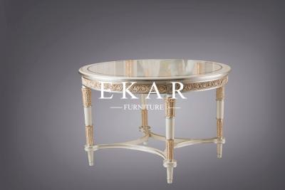 China Living Room Europe Style Hand Carved Round Coffee Table Tea Table FLN-M-CJ401 à venda