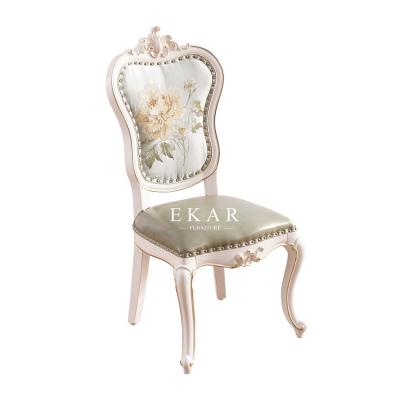 China White Elegant Upholstered Padded Leather Dining Chair OY-CY10 for sale