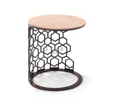 China Round Living Room Modern Side Metal End Table W003H6B for sale