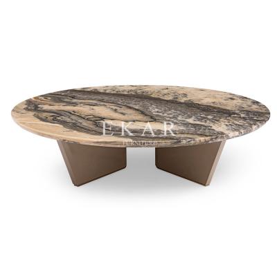 China High End Design Round Luxury Marble Coffee Table W001H2B for sale