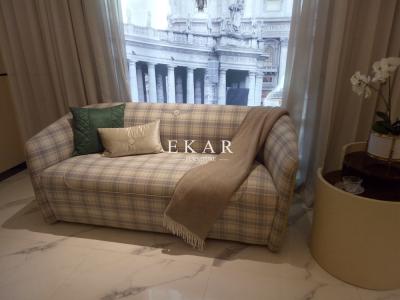China Modern Design Fabric Plaid Love Seat Lounge Room Living Room Sofa for sale