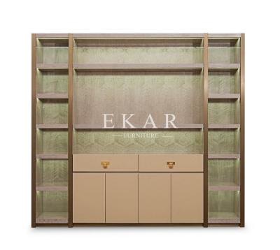 China Luxury Modern Design With Drawer and Cabinet Book Shelf Bookcase for sale