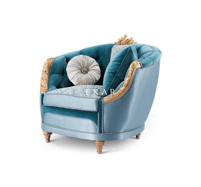 Китай Luxury Hand Carving Velvet Classic 6 Seaters Antique Living Room Furniture Sofa Set продается