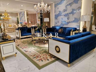 Китай Wooden Royal Spanish Design Furniture 6 Seater Royal Fabric Sofa Set продается