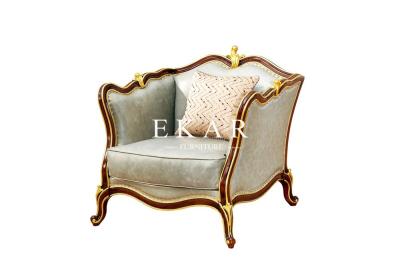 China Antique Leather Wooden Frame Luxury Sofa LF-966 à venda