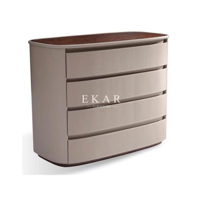 China High End British Style Modern Leather 4 Drawer Chest for sale