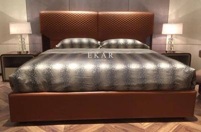 China Leather Divan Design King Size Modern Bedroom Furniture Bed for sale