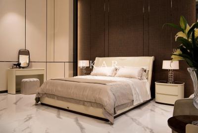China Villa Furniture Leather Divan Design King Size Frame Modern Luxury Bed for sale