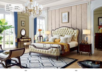 China American Antique Design Headboard Divan King Size Bed for sale