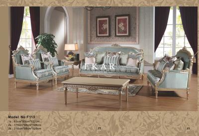China Classic Carved Luxury Sofa Set Design Living Room Furniture à venda