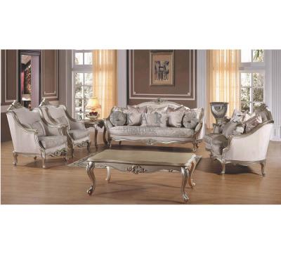 China European Style Gold Painting Living Room Furniture Sofa Set à venda