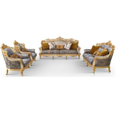 Китай Italian High End Fabric Sofa Wooden Hand Carved Upholstery Fabric Sofa Set 7 Seater продается