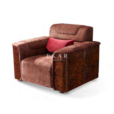 China Luxury Modern Design 7 Seater Nubuck Leather Sofa Set  W006SF1A for sale