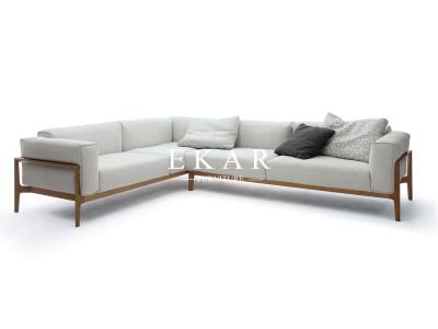 China Italian Solid Wood Red Genuine Leather Sofa Set for sale