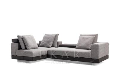 China Modern Italian Sectional L Shaped Corner Fabric Couch Living Room Sofa for sale