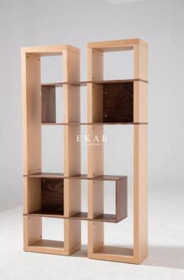 China Wooden Modern Design Soild Oak Wood Book Shelf Bookcase for sale