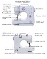 China Durable Mini Electric Zigzag Sewing Machine Optional Stitch Length for Cloth Sewing for sale